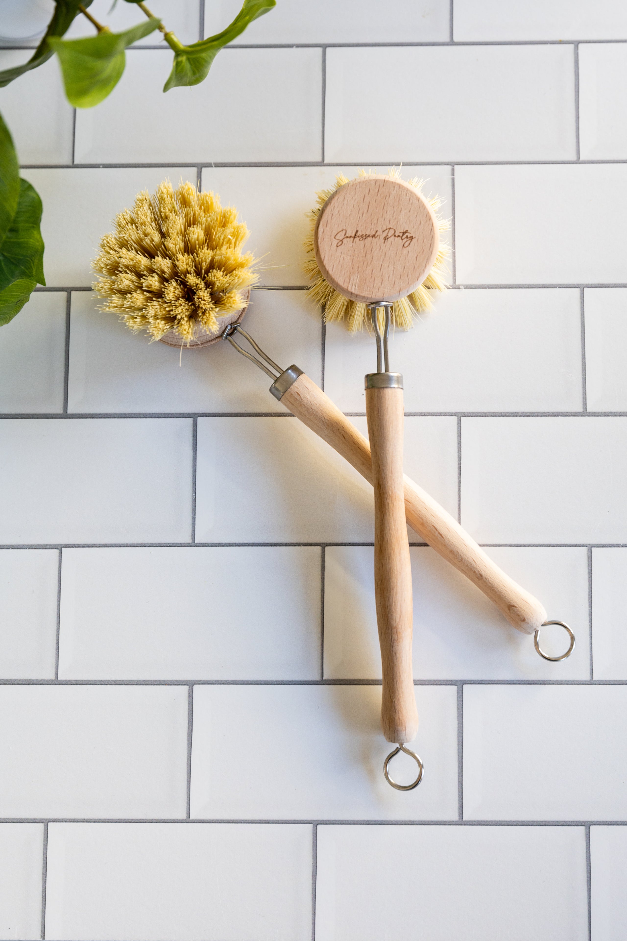 Bamboo and Sisal Long Handle Dish Brush with Replaceable Head ...